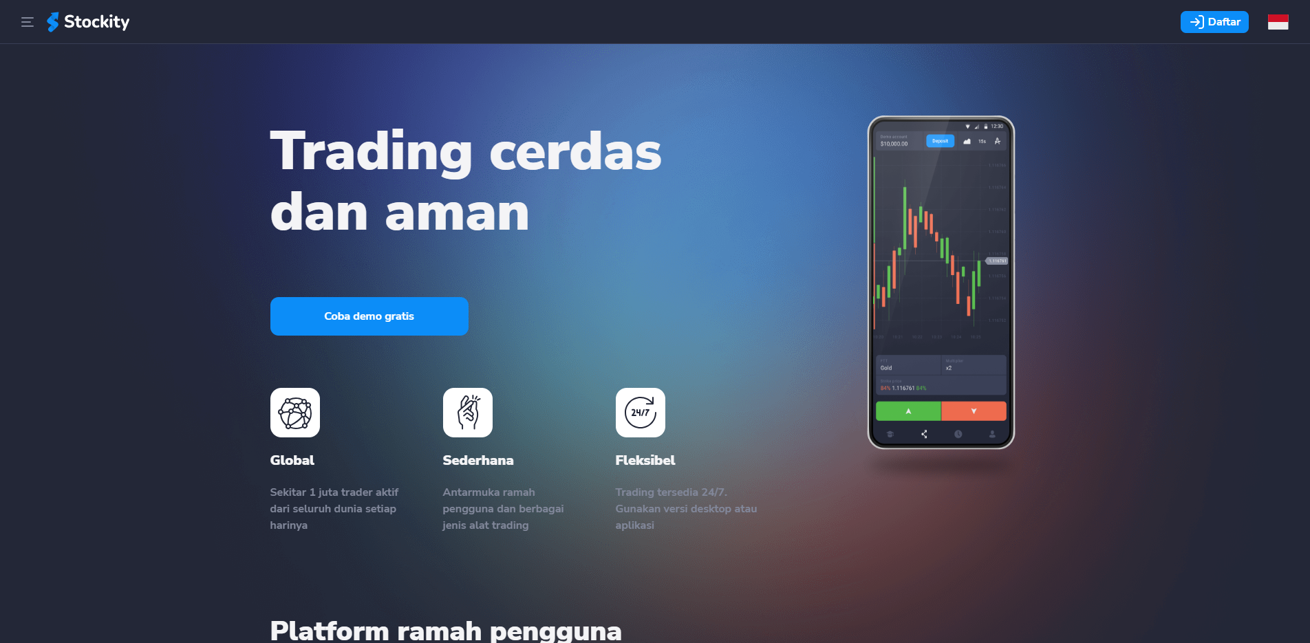 Stockity Web Indonesia: Platform Trading Terbaik untuk pro dan pemula.